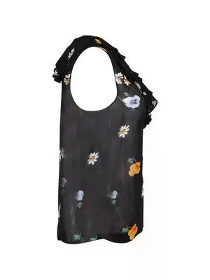 GANNI Sleeveless Floral Blouse