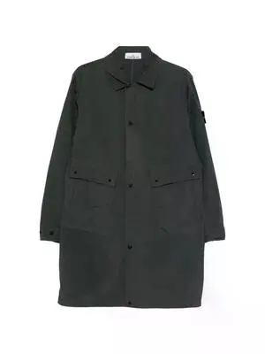 Stone Island Button Pocket Long Parka Coat