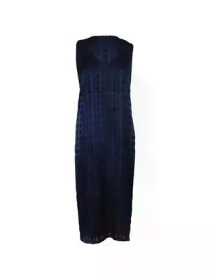Diane Von Furstenberg Vintage V-neck Midi Dress - Blue
