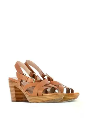 Fratelli Rossetti Block Heel Leather Sandals