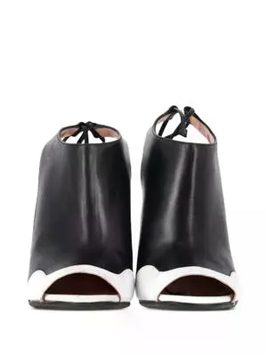 Roland Mouret Damier Peep-toe Ankle Boots