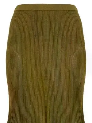 Ulla Johnson Vera Knitted Midi Skirt - Green