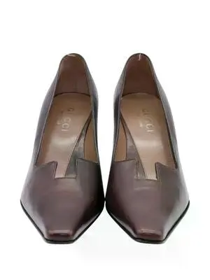 Gucci Leather Square-toe Pumps
