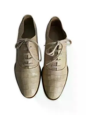 ALEXANDER WANG Ingrid Croc-embossed Oxford Shoes