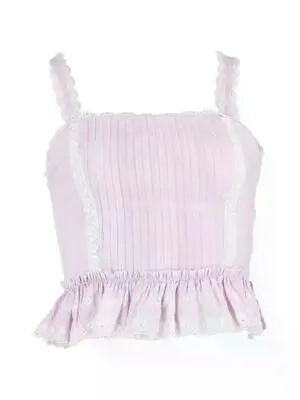 LoveShackFancy Pleated Bustier Top