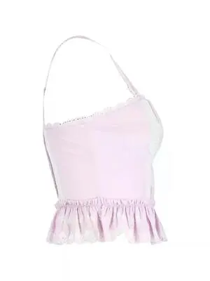 LoveShackFancy Pleated Bustier Top