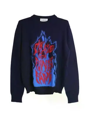 LANVIN Flame Jacquard Knit Jumper