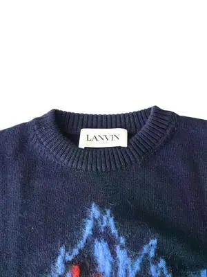 LANVIN Flame Jacquard Knit Jumper