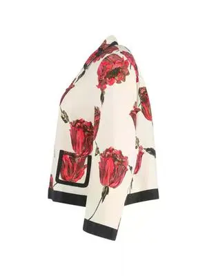 Dries Van Noten Floral Print Button Jacket
