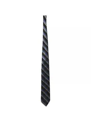 MARIO VALENTINO VINTAGE Diagonal-stripe Neck Tie - Blue