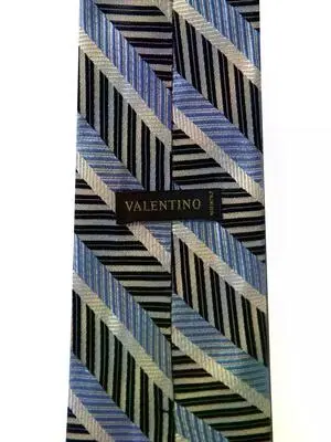 MARIO VALENTINO VINTAGE Diagonal-stripe Neck Tie