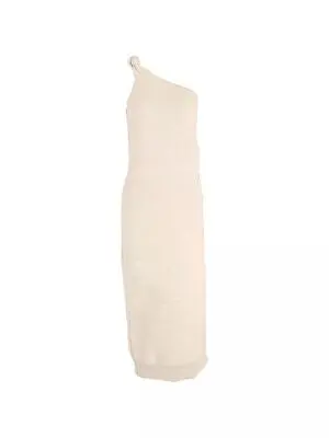 Jacquemus La Robe Maille Noeud Midi Dress - Neutrals