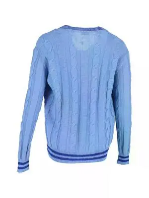 Dries Van Noten Cable-knit V-neck Sweater