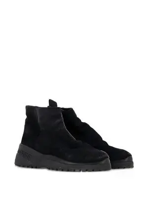 Miu Miu Zipped Suede Ankle Boots