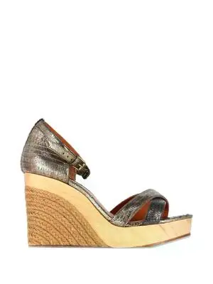 LANVIN Snakeskin-effect Slingback Espadrilles