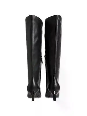 Calvin Klein Kitten-heel Leather Boots