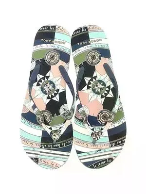 Tory Burch Printed-strap Flip Flops