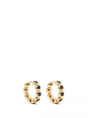 MISSOMA Small Tennis Sapphire Hoop Earrings - Gold