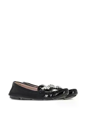 Miu Miu Upper-embellished Leather Loafer