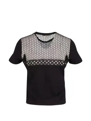 Maje Eyelet Lace Insert Top