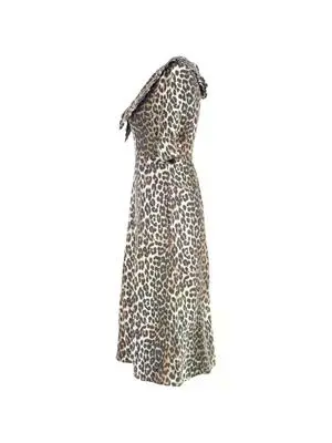 GANNI Leopard-print Midi Dress