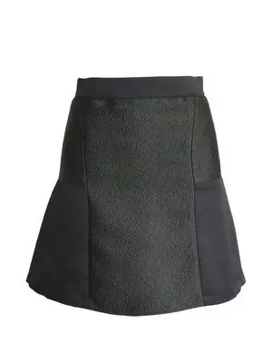 Black Flared Mini Skirt