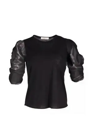 Sandro Sheer-sleeved Blouse