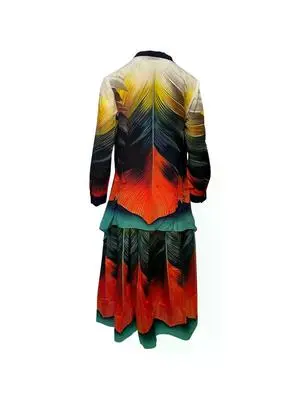 MARY KATRANTZOU Feather-print Shirt