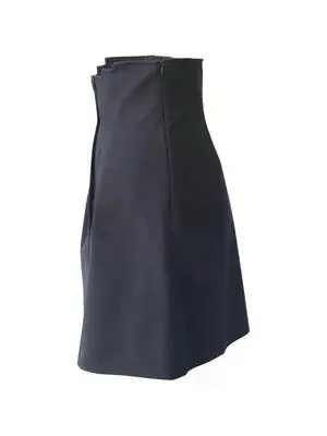 Maje Button Pleated A-line Skirt