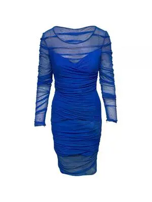 Long Sleeve Ruched Dresses