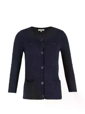 Sandro Studded Button Cotton Cardigan