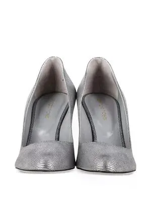 SERGIO ROSSI Round-toe Leather Pumps