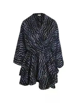 Zadig&Voltaire Ruffled Velour Mini Dress - Black
