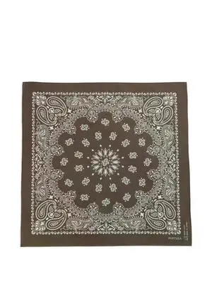 FORTELA Japanese Paisley-pattern Bandana - Brown