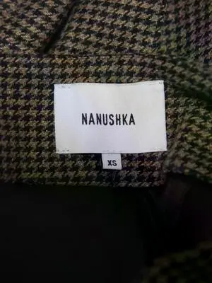 Nanushka Houndstooth-pattern Button Trousers