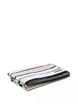 Missoni Zig Zag Pattern Towel - White