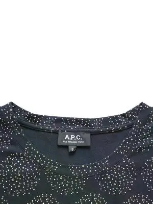 A.p.c. Polka Dot Crewneck T-shirt - Black