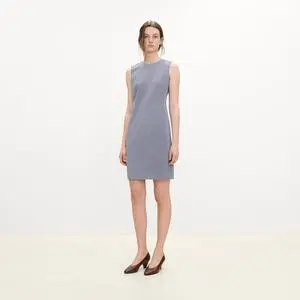 Theory Sleeveless Fitted Dress In Wool Gabardine - Wind Melange