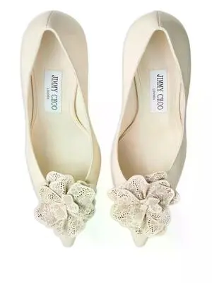 JIMMY CHOO Bomba Mimi 85mm Flower-appliqué Pumps