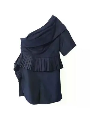Chloé Asymmetrical Pleated Playsuit
