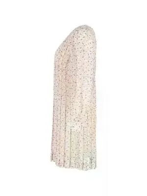 Chloé Pleated Geometric Print Knee Length Dress