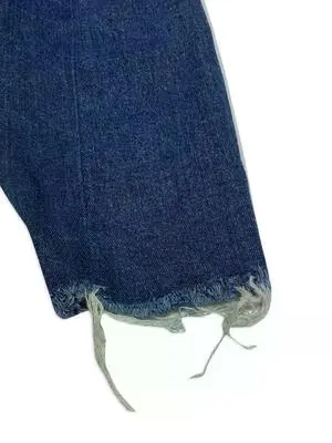 Sandro Patchwork Frayed Jeans