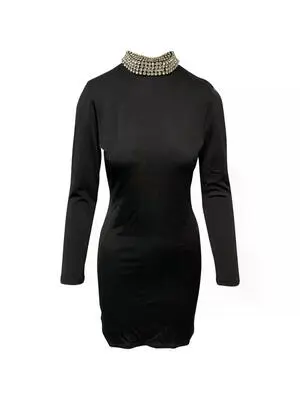 Alice + Olivia Diamond Embellished Open Back Dress