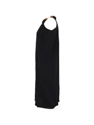 JIL SANDER Beaded-strap Halter Midi Dress