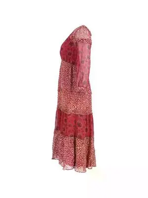 Ba&sh Leaf-graphic Midi Dress