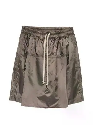 MONCLER + RICK OWENS Drawstring Waist Skorts - Brown