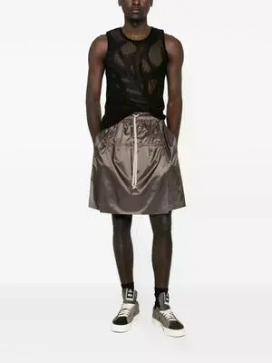 MONCLER + RICK OWENS Drawstring Waist Skorts - Brown