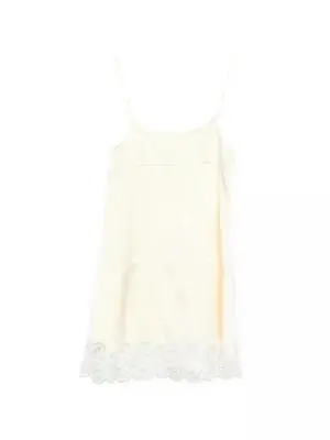 Stella McCartney Lace-trim Mini Dress - Neutrals