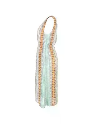 Sandro Striped V-neck Midi Dress