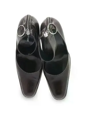 SERGIO ROSSI Ankle-strap Leather Pumps